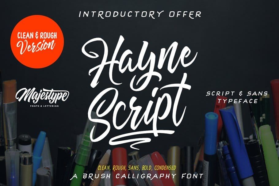 Hayne Script Clean & Rough Font - UpFonts