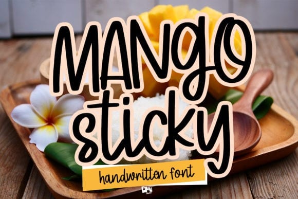 Mango Sticky Script Font - UpFonts