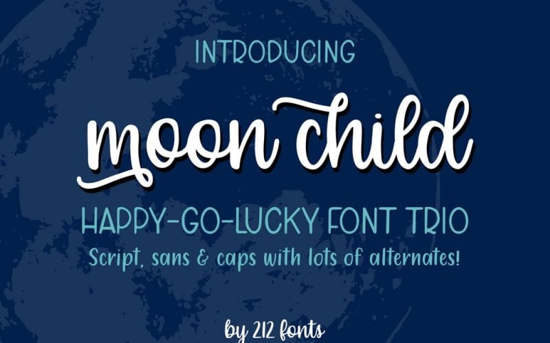 Moon Child Script Font - UpFonts