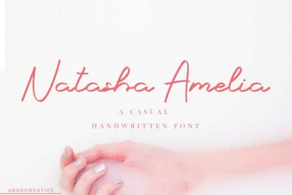 Natasha Amelia Script Font - UpFonts