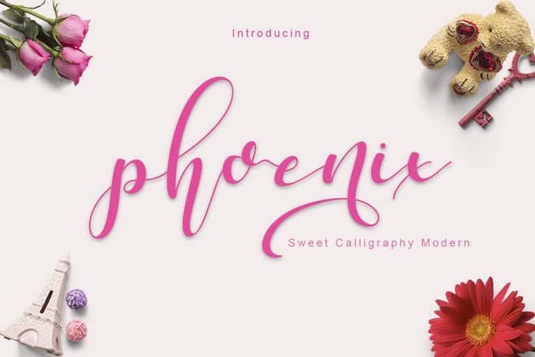 Phoenix Sweet Calligraphy Modern Font - UpFonts