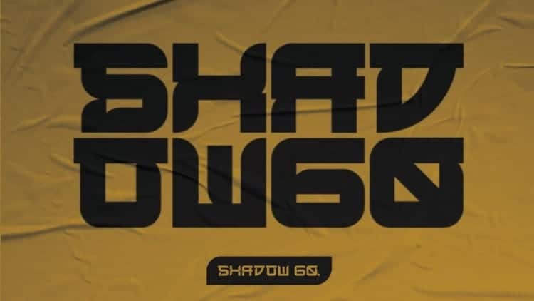 Shadow 60 Display Font - UpFonts