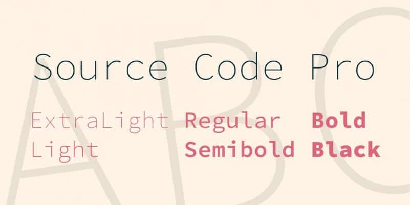 Source Code Pro Sans Serif Font - UpFonts