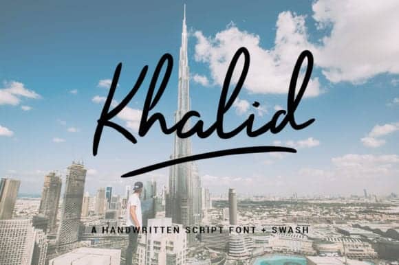 Khalid Script Font - UpFonts