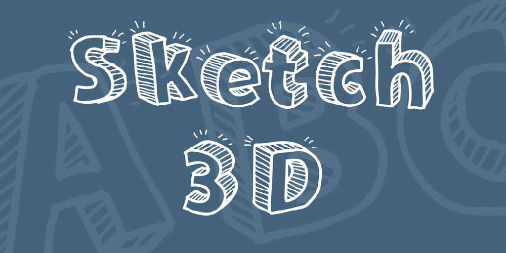 Sketch 3D Font - UpFonts