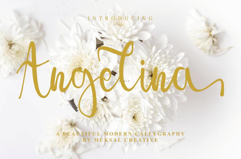 Angelina Script Font - UpFonts