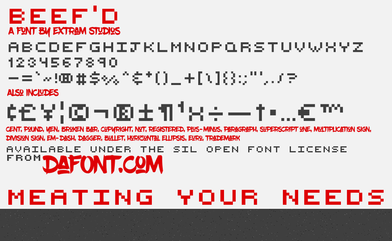 Beef'd Font - UpFonts