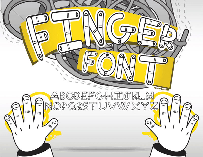 Finger Font - UpFonts