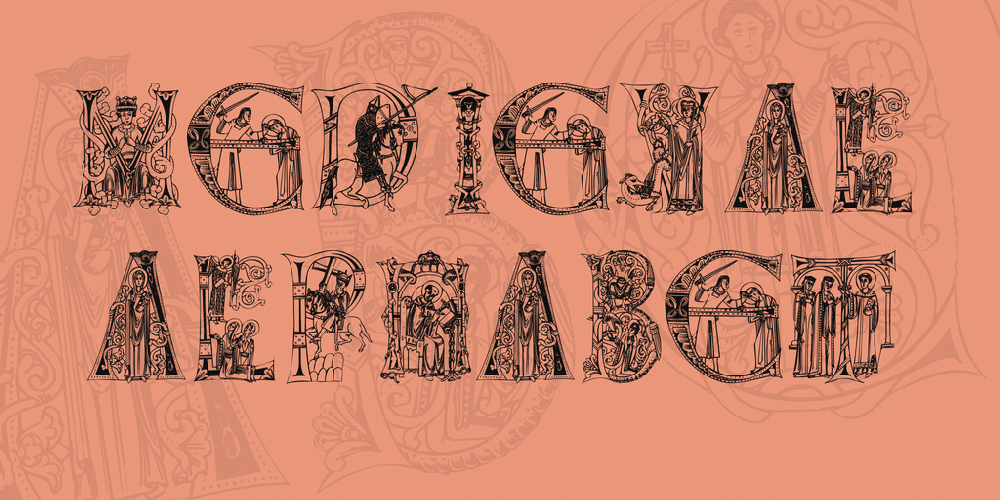 Medieval Alphabet Font - UpFonts