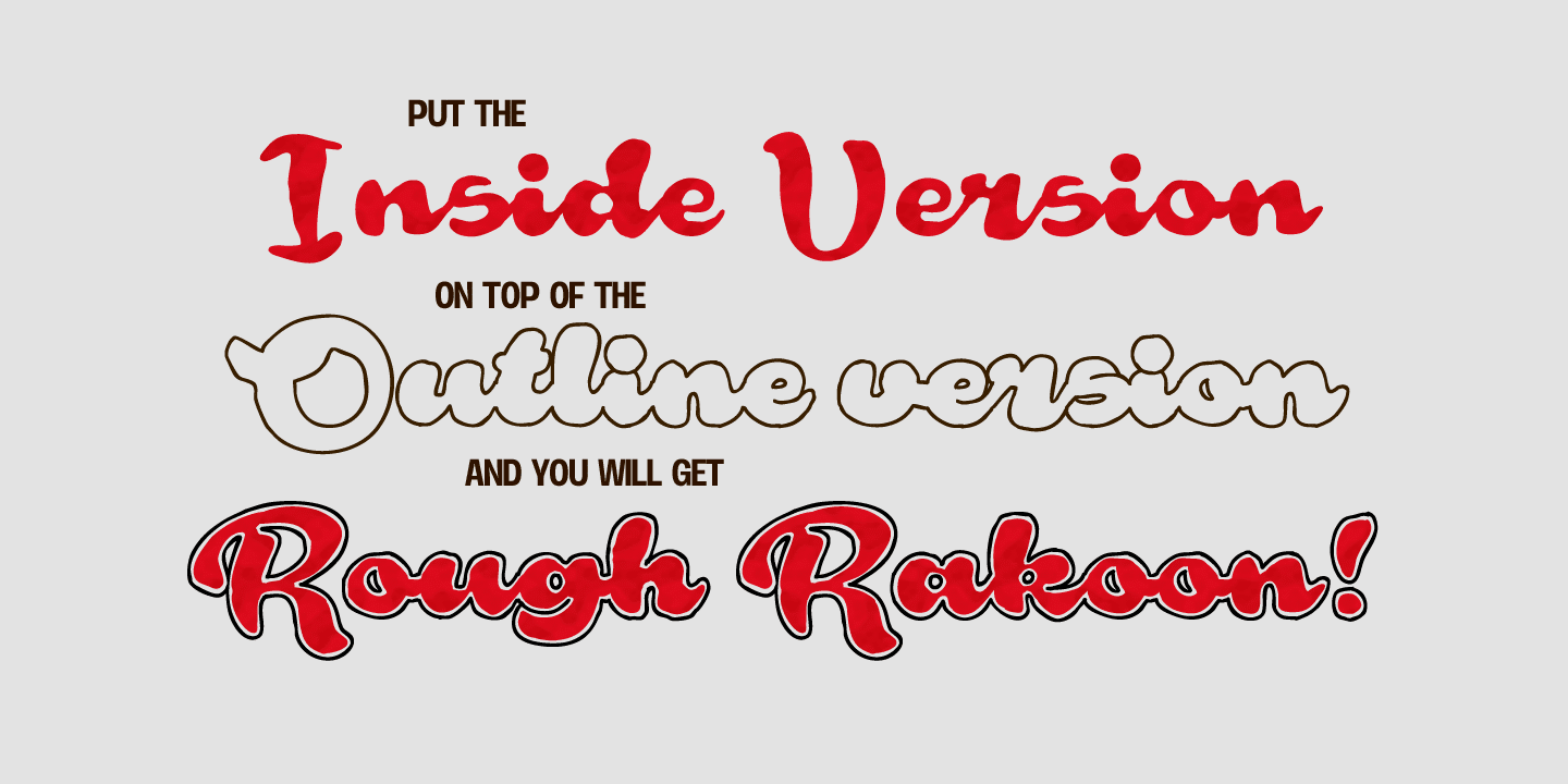 Rough Rakoon Font - UpFonts