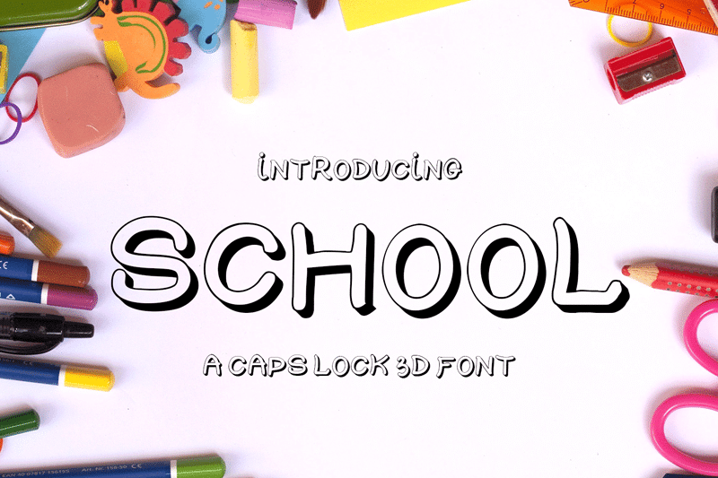 School Cartoon Font - UpFonts