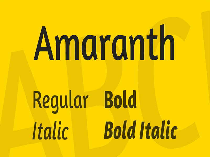 Amaranth Font - UpFonts