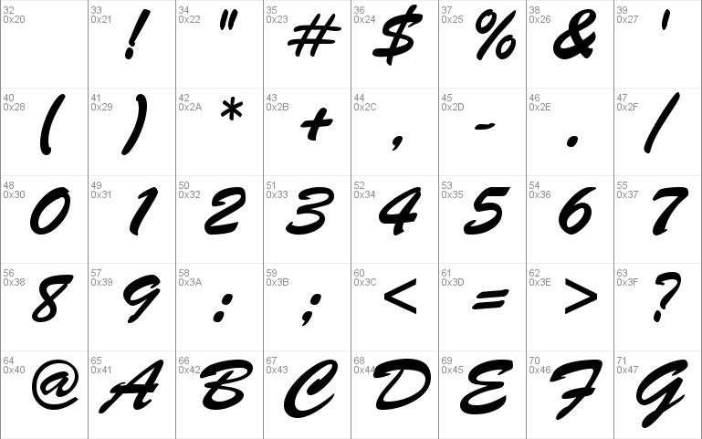 BrushStroke Font - UpFonts