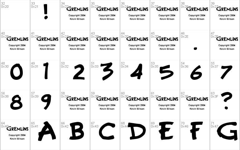 Gremlins Font - UpFonts