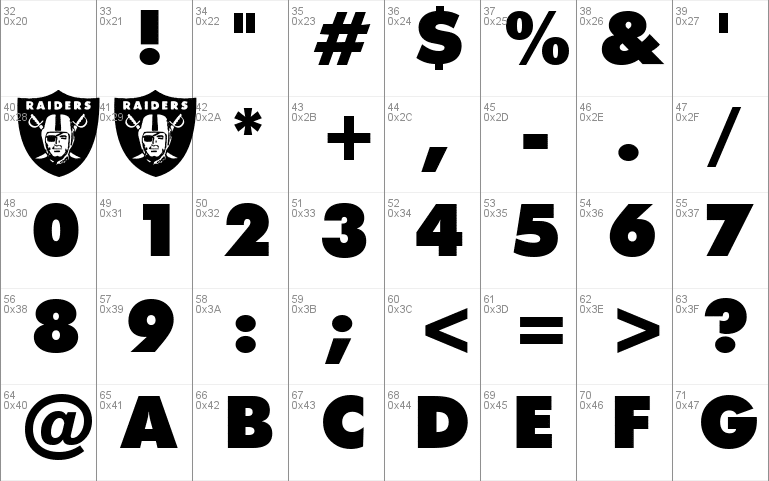 Raiders Font - UpFonts