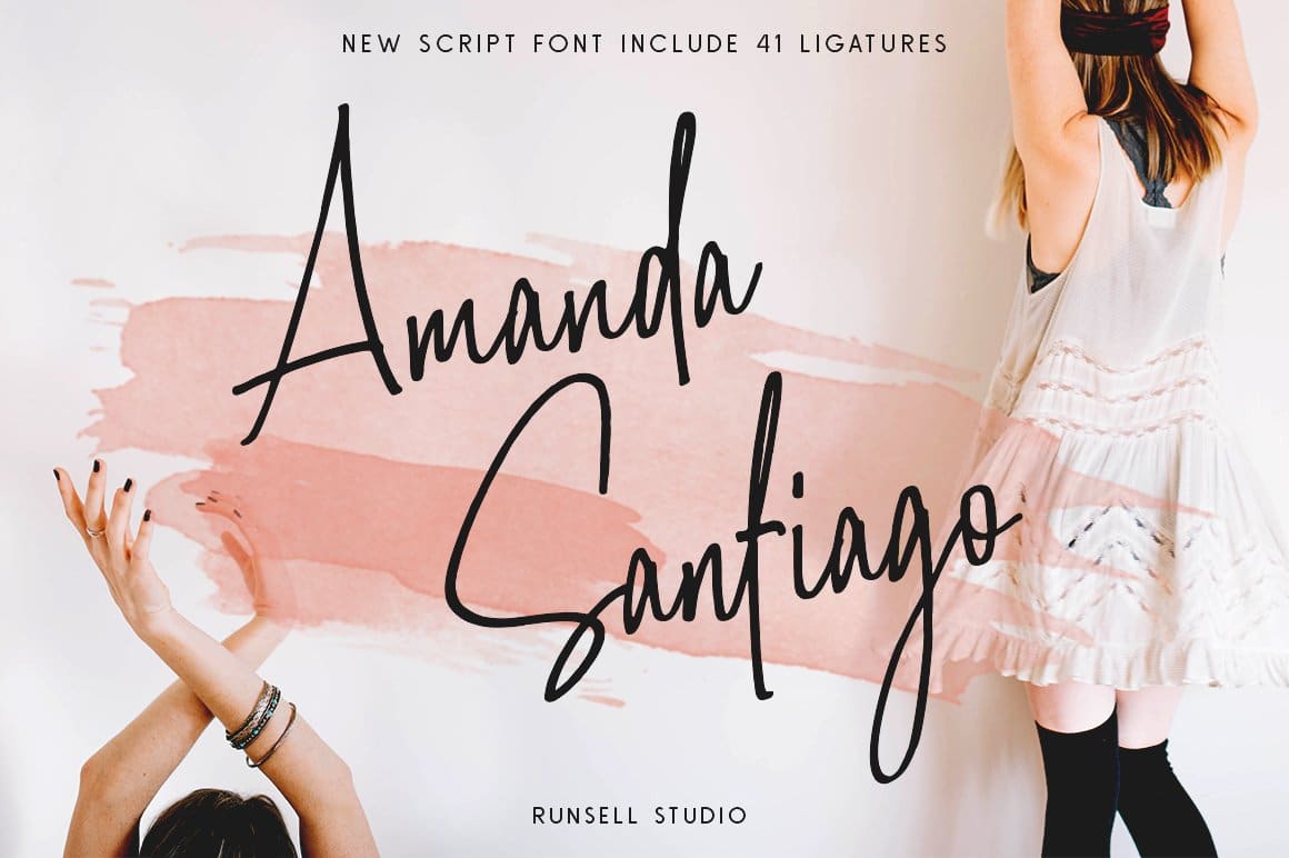 Amanda Santiago Script Font - UpFonts