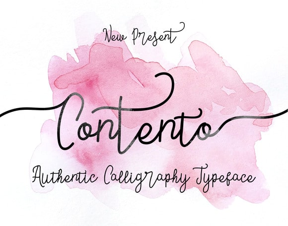 Contento Script Font - UpFonts