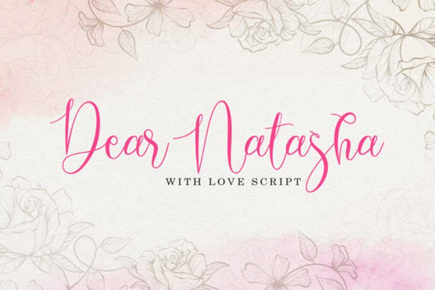 Dear Natasha Font - UpFonts