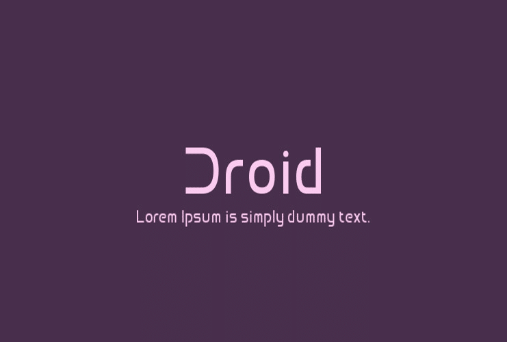 Droid Logo Android Free Font - UpFonts