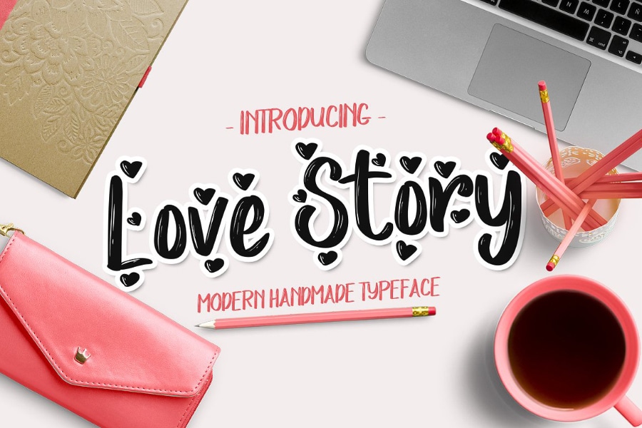 Love Story Script Font - UpFonts