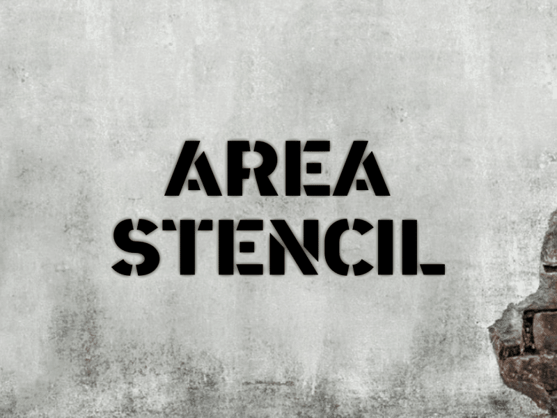 Area Stencil Display Font - UpFonts