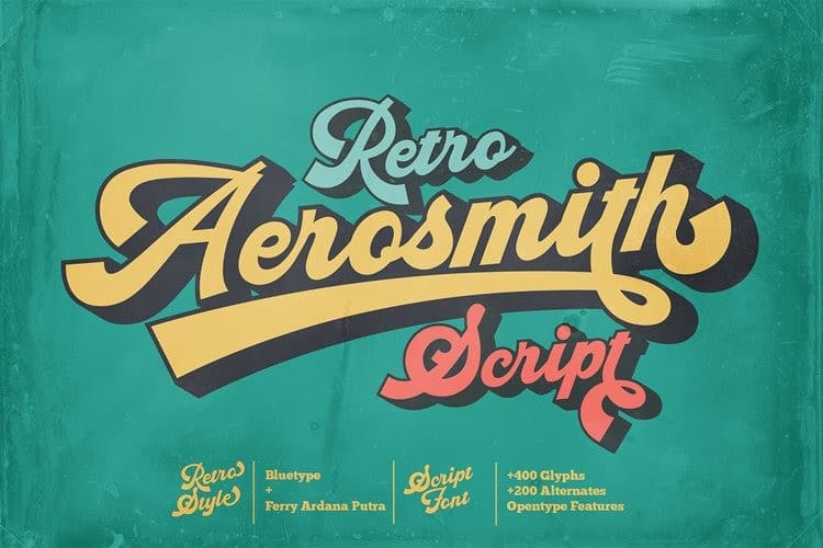 Aerosmith Script Font - UpFonts