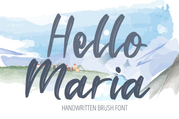 Hello Maria Font - UpFonts
