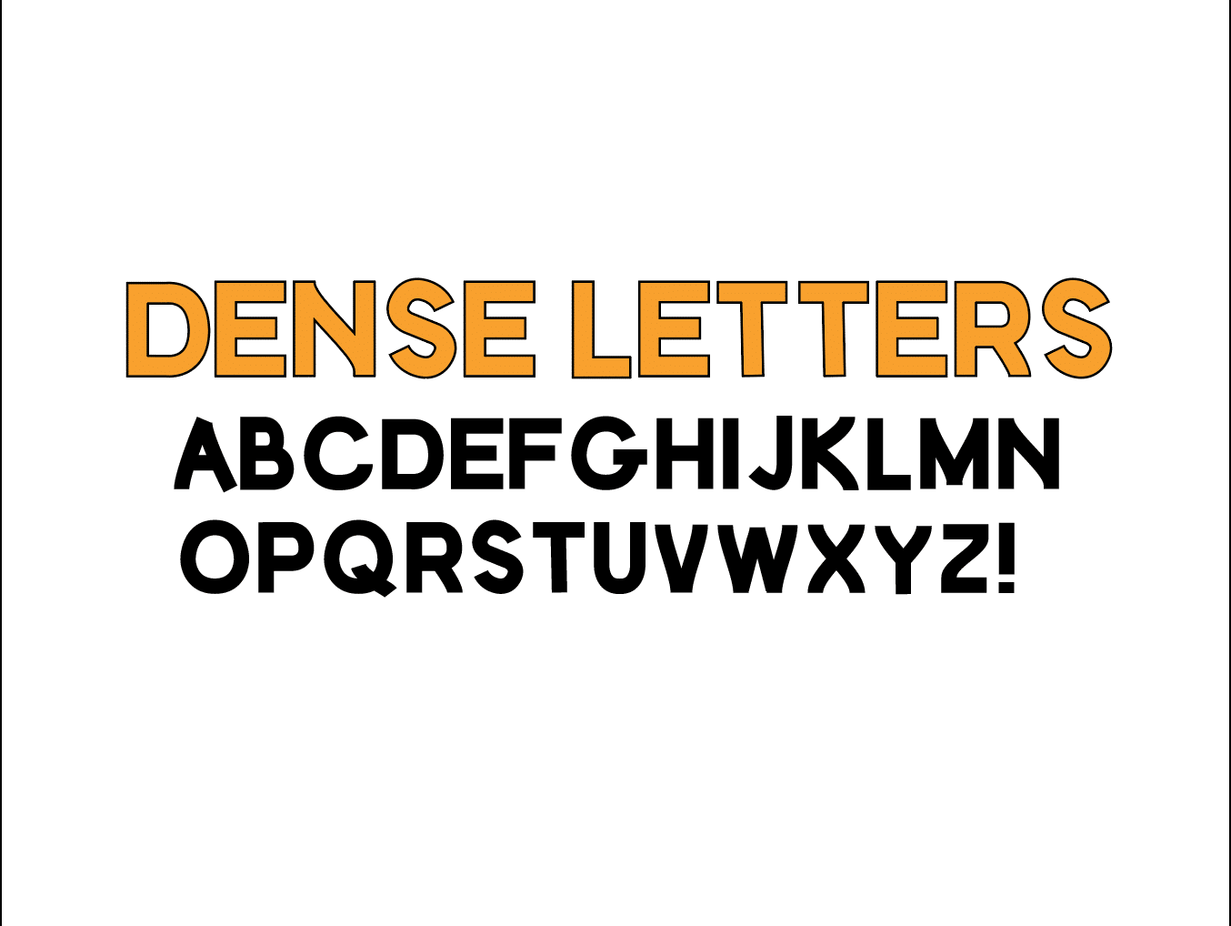 Dense Letters Font - UpFonts