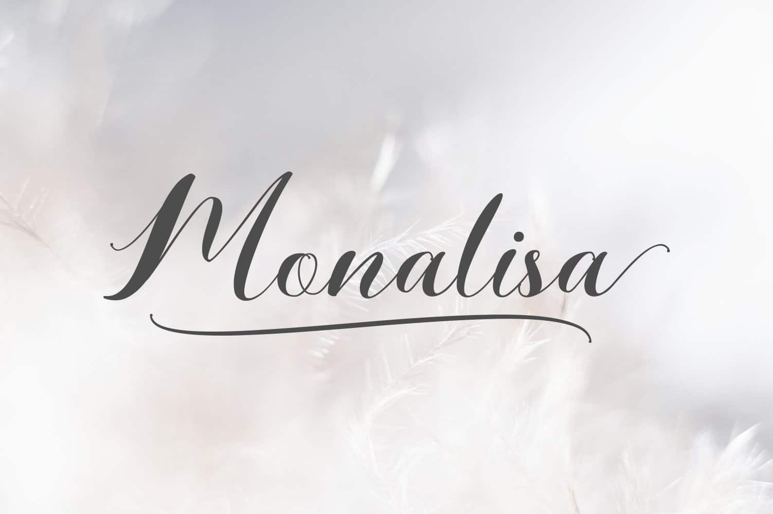Monalisa Calligraphy Script Font - UpFonts