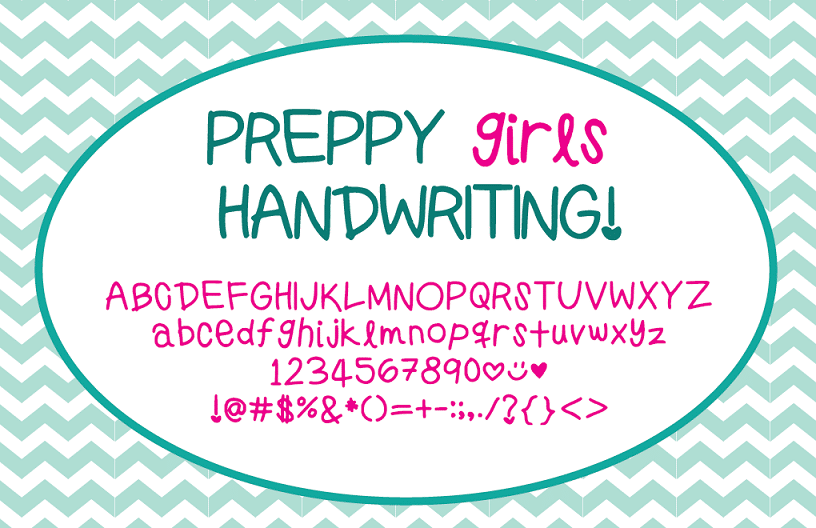 Preppy Girls Handwriting Font - UpFonts