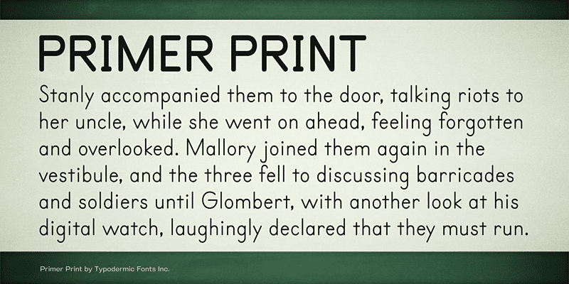 Primer Print Font - UpFonts