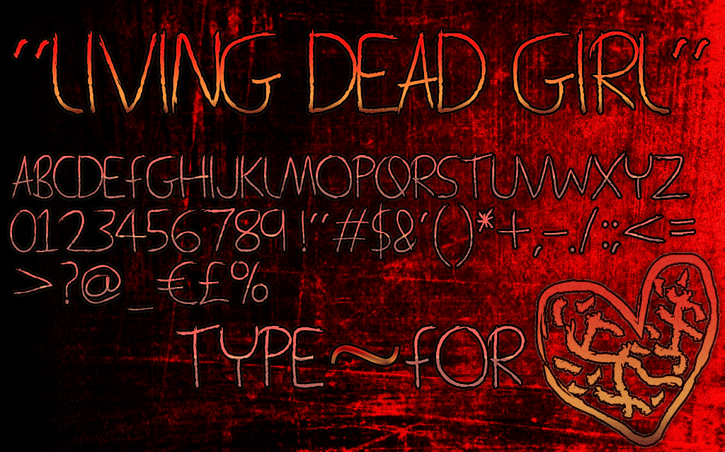 Living Dead Girl Font - UpFonts
