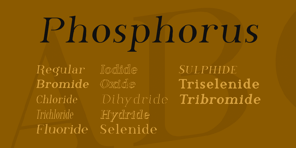 Phosphorus Font - UpFonts