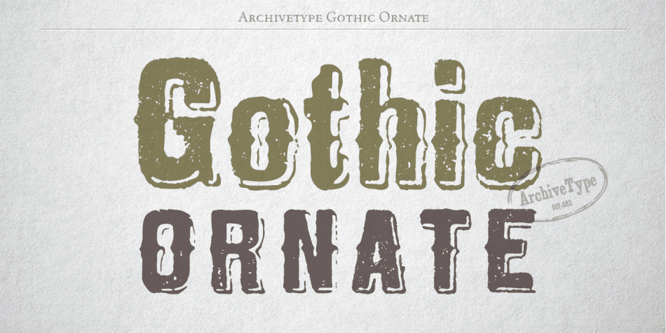 Archive Gothic Ornate Font - UpFonts