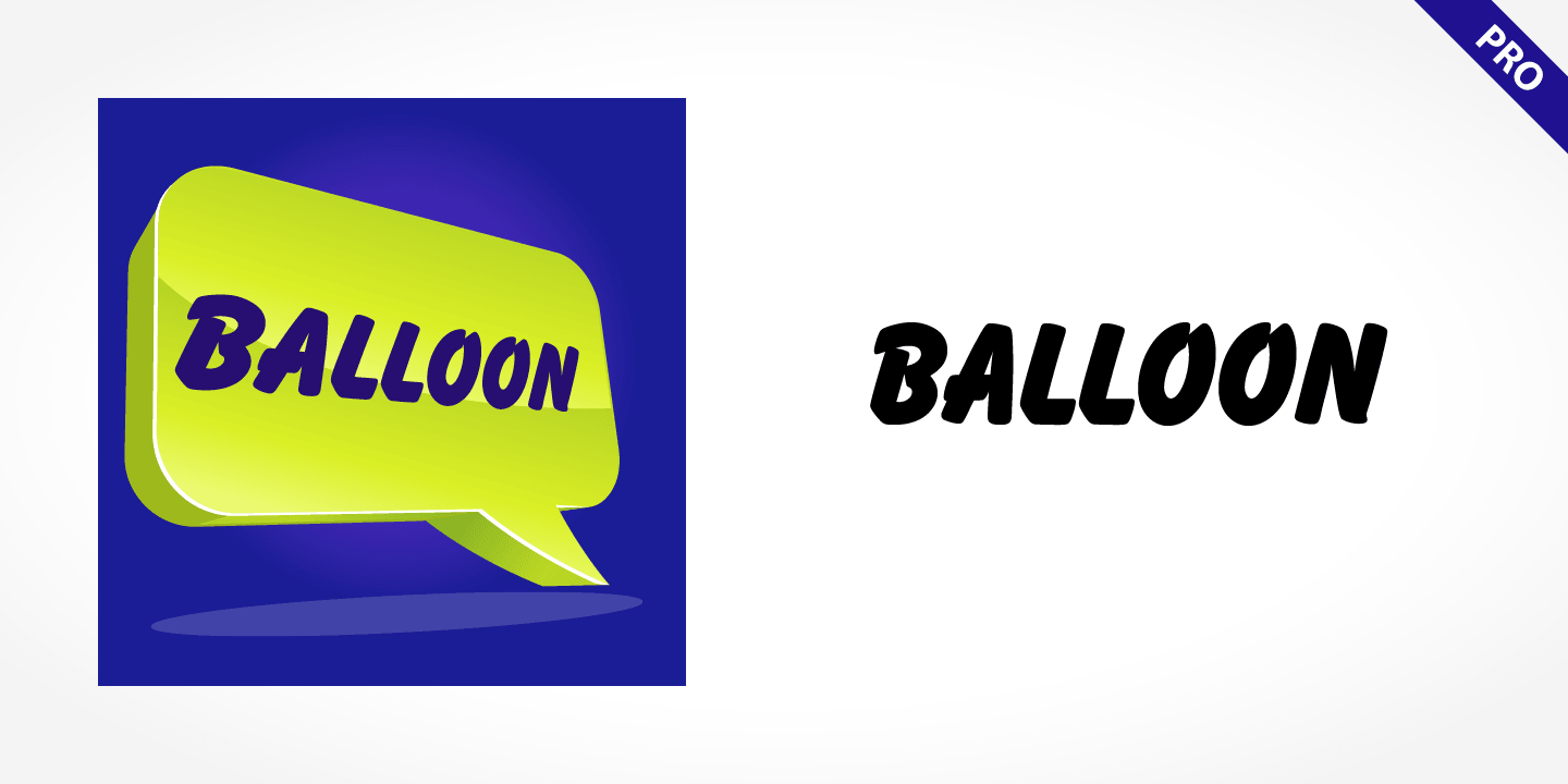 Balloon Pro Font - UpFonts