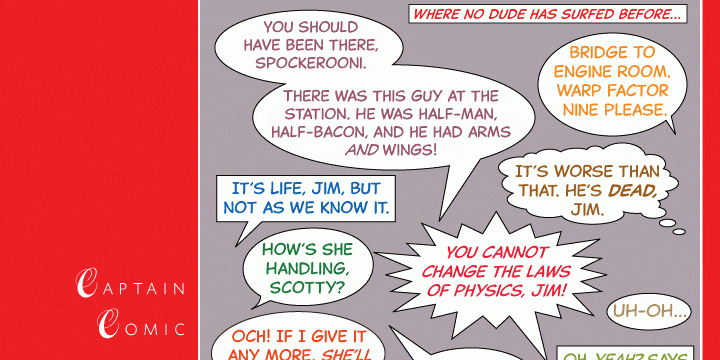 Captain Comic Pro Font - UpFonts