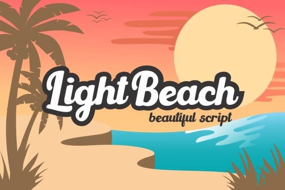 Light Beach Bold Script Font - UpFonts