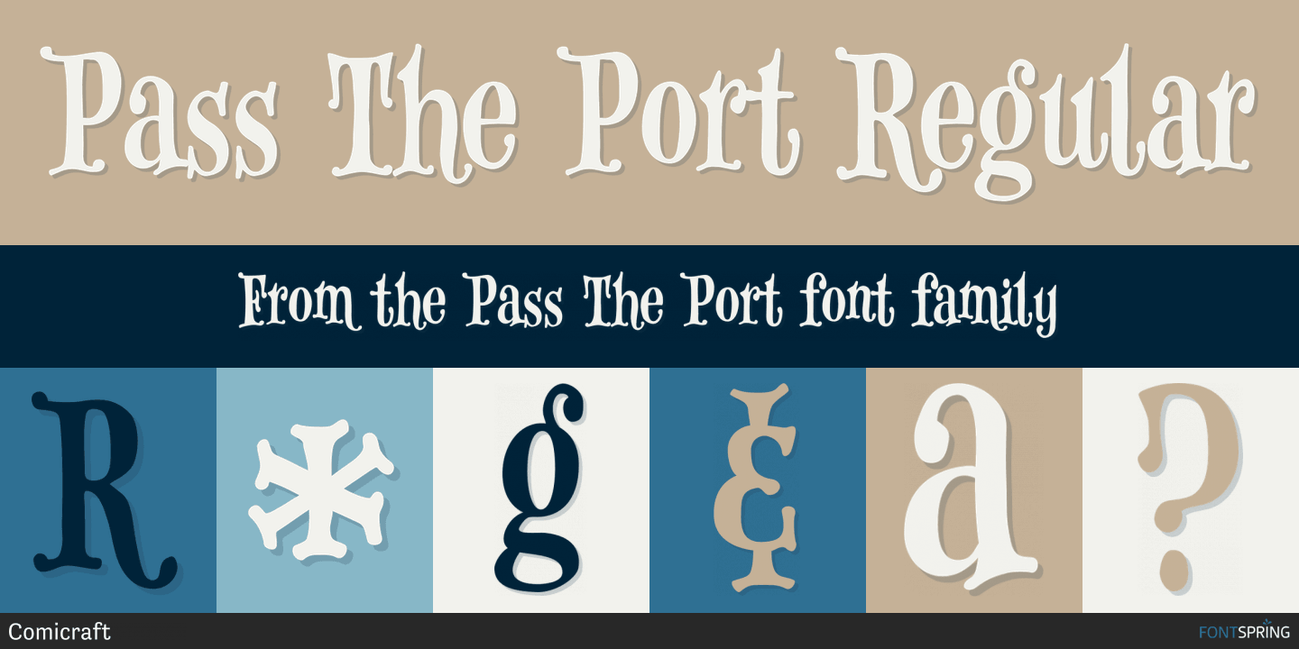 Pass The Port Font - UpFonts