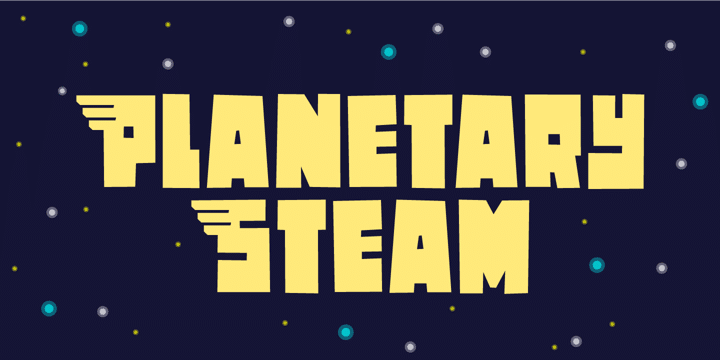 Planetary Steam Font - UpFonts