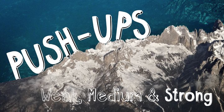 Push Ups Font - UpFonts