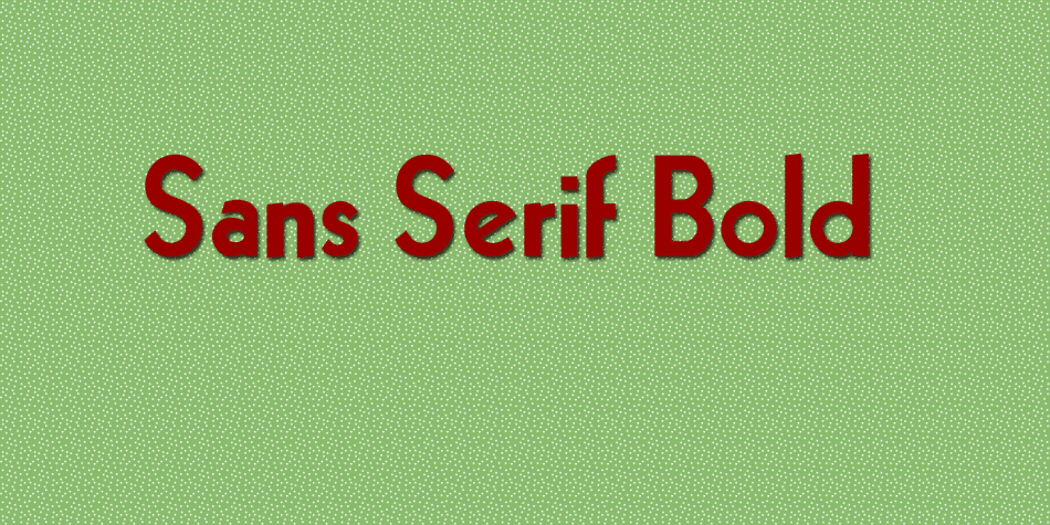 Sans Serif Bold Font - UpFonts
