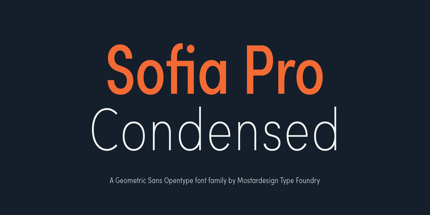 Sofia Pro Condensed Font - UpFonts
