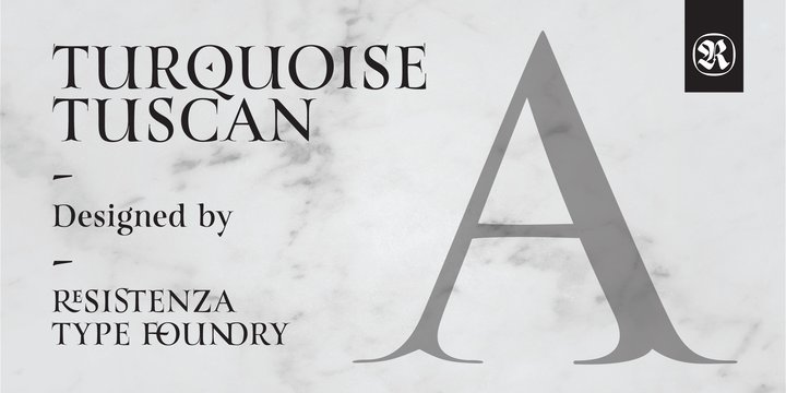 Turquoise Tuscan Font - UpFonts