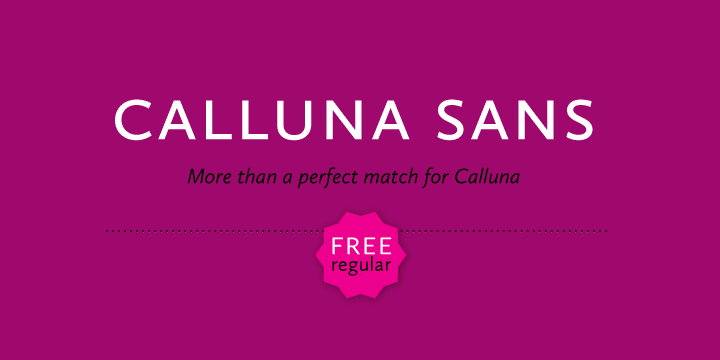Calluna Sans Font - UpFonts