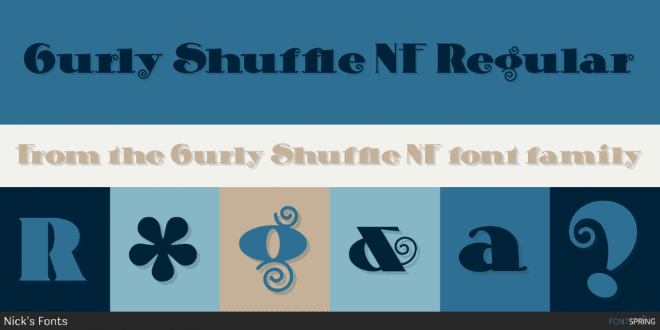 Curly Shuffle NF Font - UpFonts