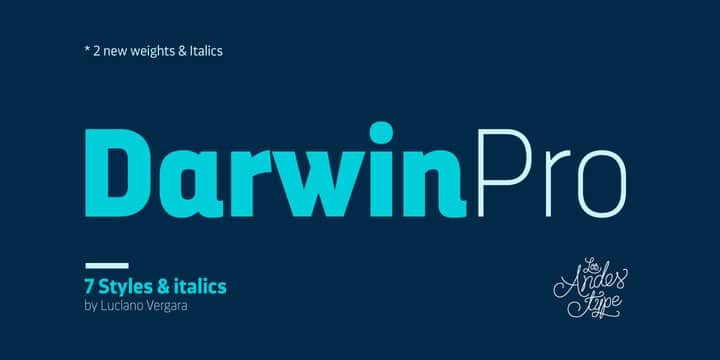 Darwin Pro Font - UpFonts