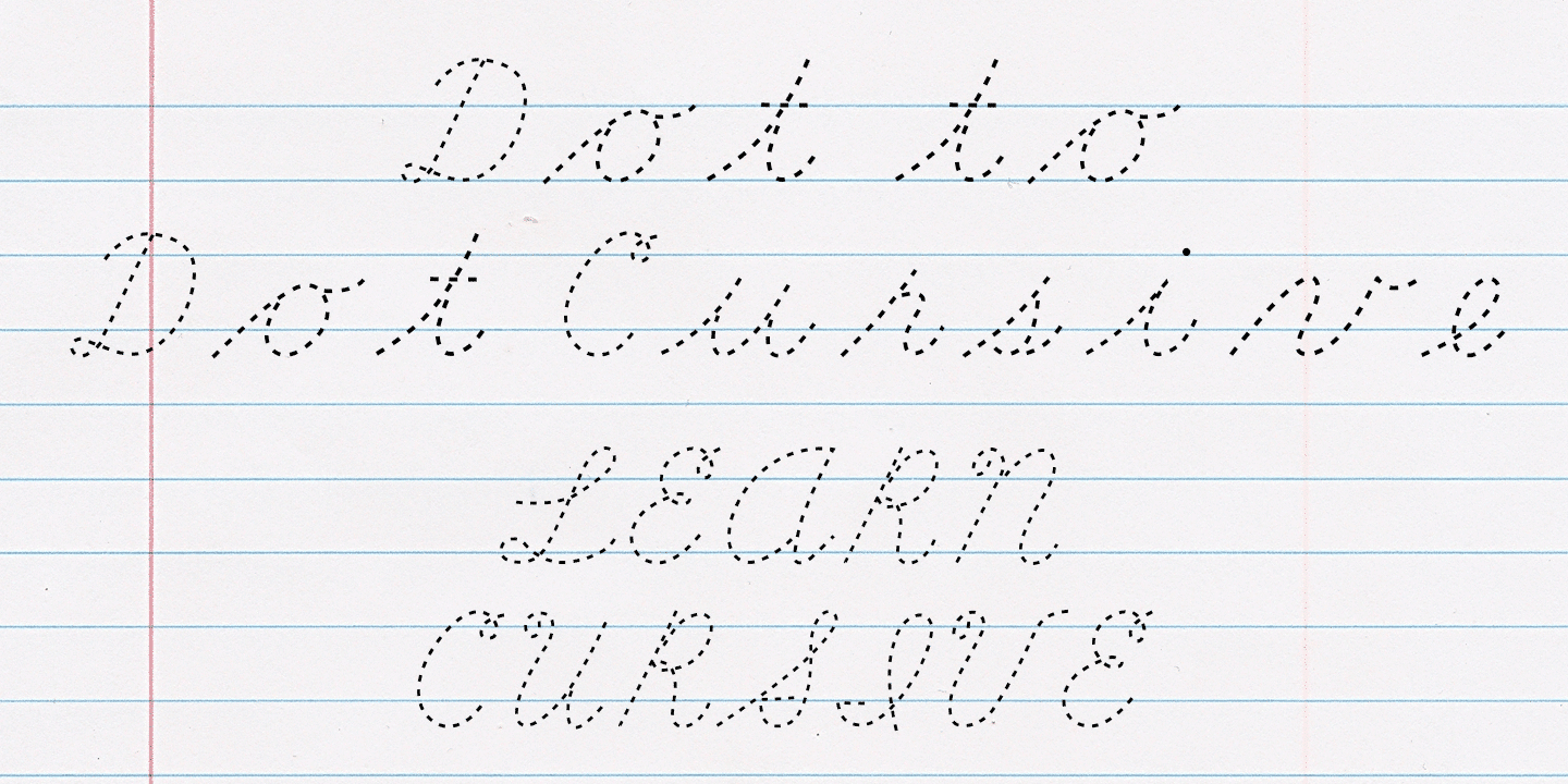 Dot to Dot Cursive Font - UpFonts
