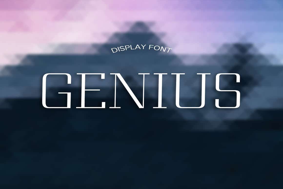 GENIUS Display Font - UpFonts