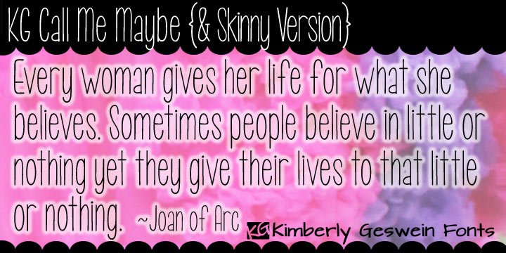 KG Call Me Maybe Font - UpFonts