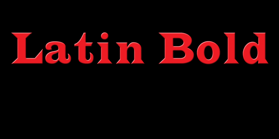 Latin Bold Font - UpFonts